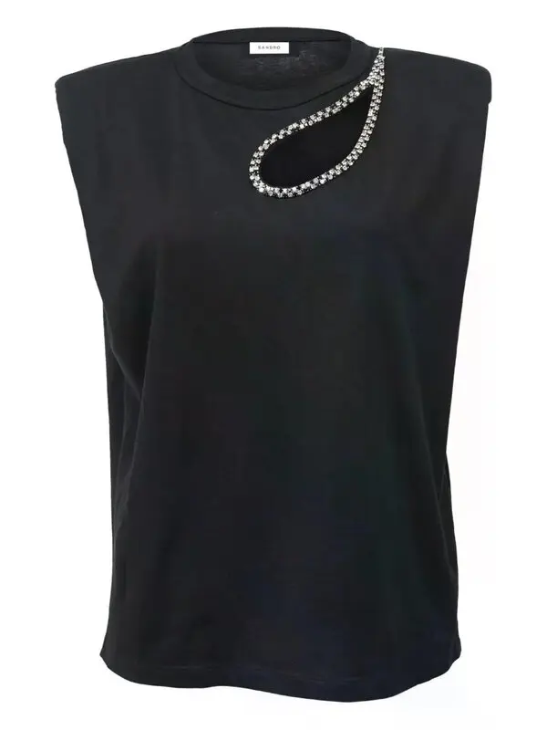 Sandro Rhinestone Teardrop T-shirt