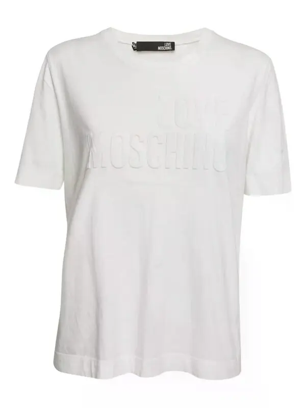 Moschino Embossed Logo Cotton T-shirt