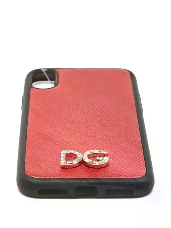 Dolce & Gabbana Leather Dg Logo Iphone X Case - Red