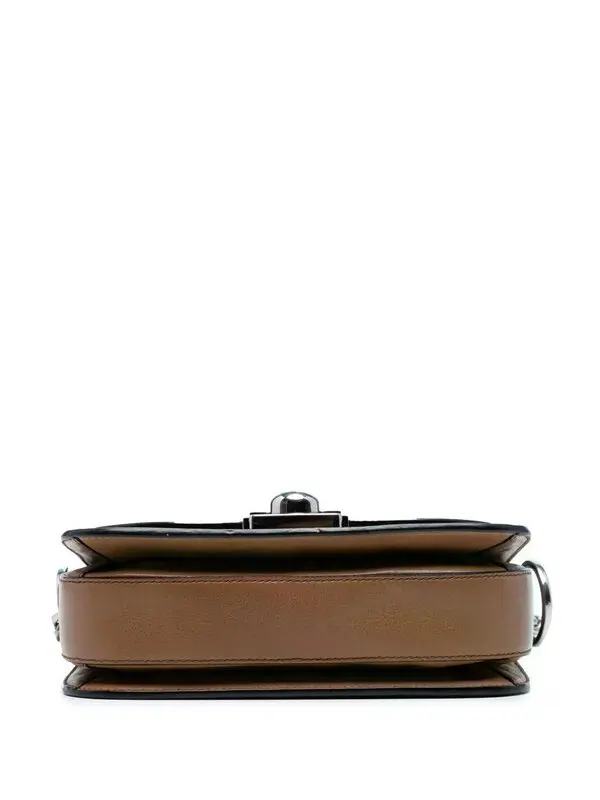 Prada Glace Calf Arcade Crossbody Bag - Brown