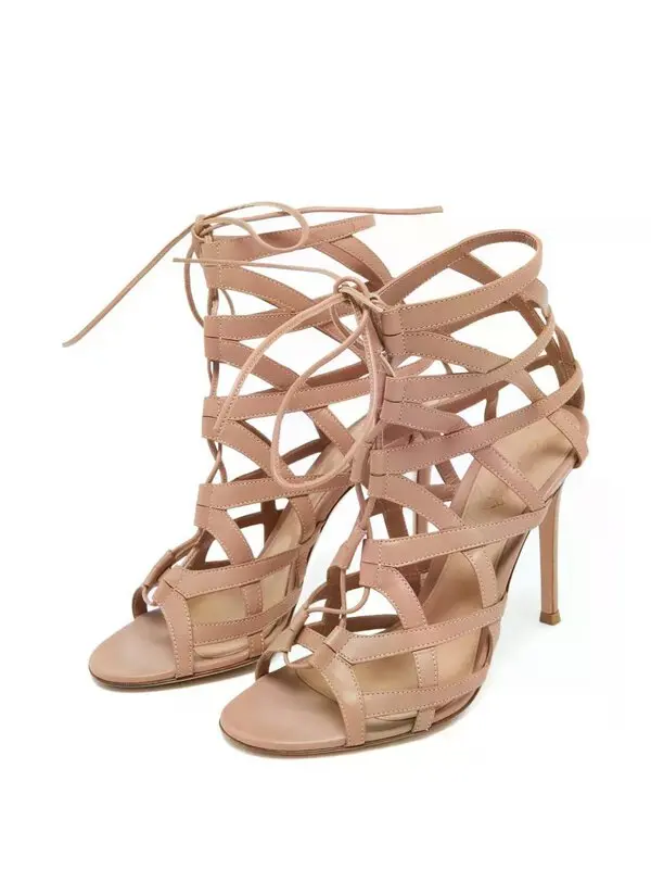 GIANVITO ROSSI 2024 110mm Leather Sandals