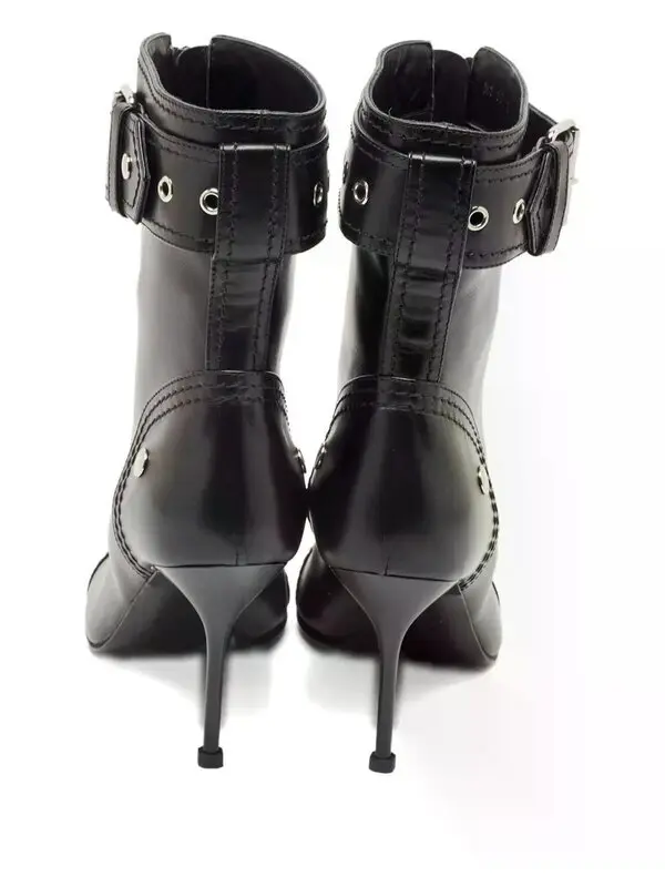 Alexander McQueen Zipped Buckled Boots