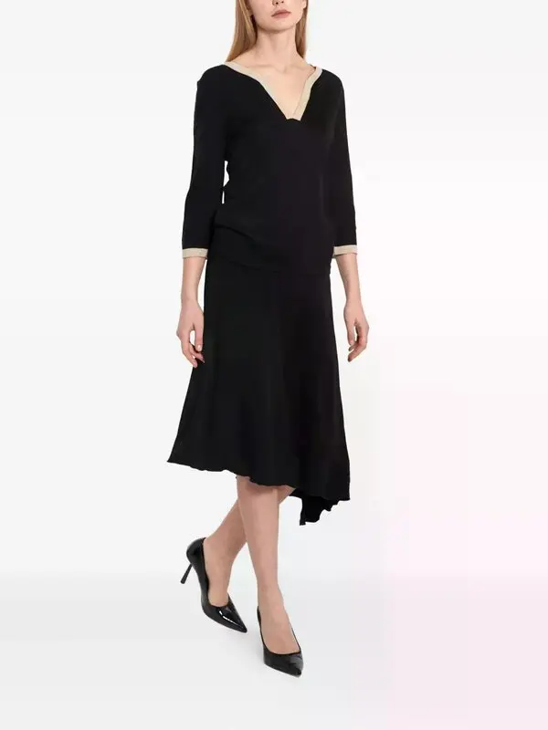 Emporio Armani 2000s Asymmetric Midi Skirt