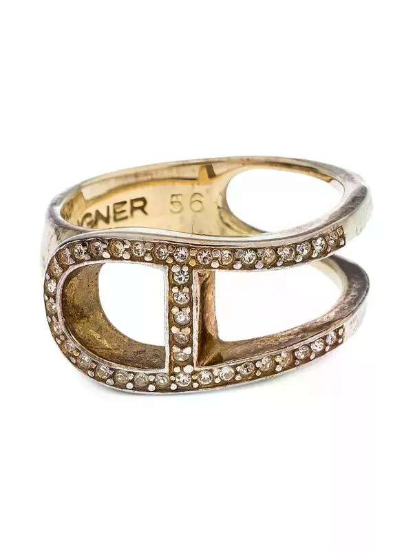 AIGNER Crystal Embellished Ring - Gold