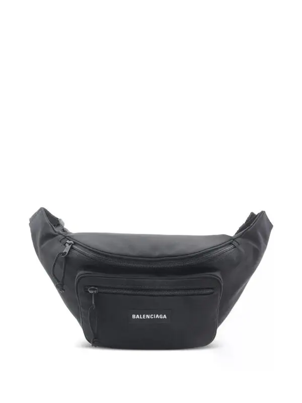Balenciaga 2020 Small Logo-patch Belt Bag - Black