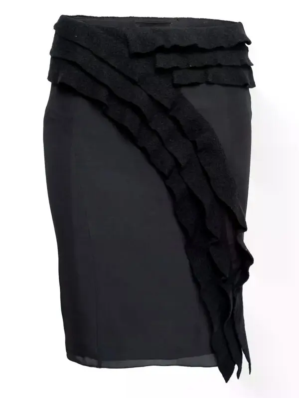 Emporio Armani 2023 Ruffle-trim Skirt