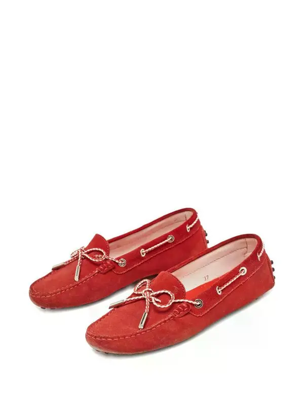 TOD'S Suede Loafers - Red