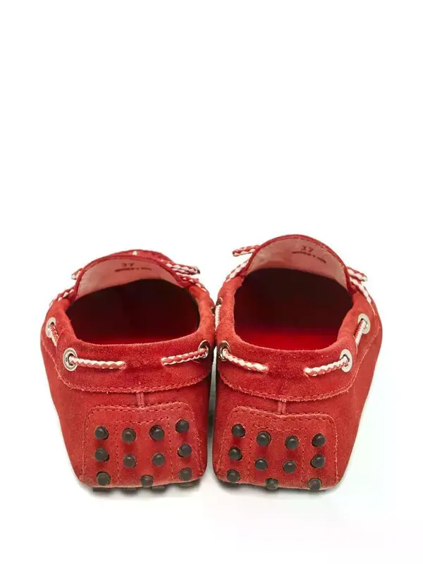 TOD'S Suede Loafers - Red