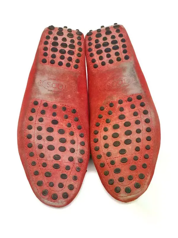 TOD'S Suede Loafers - Red