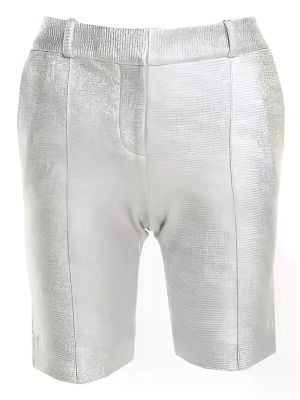 Diane Von Furstenberg Metallic-effect Tailored Shorts