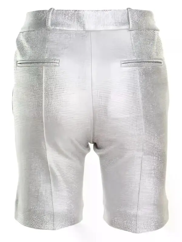 Diane Von Furstenberg Metallic-effect Tailored Shorts