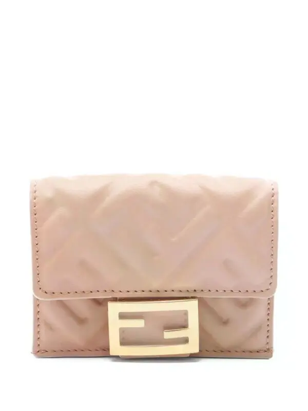 Fendi 2020s Logo-embossed Leather Wallet - Pink