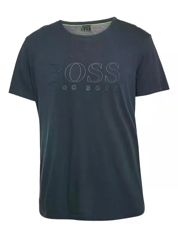 BOSS Embroidered-logo Cotton T-shirt - Blue
