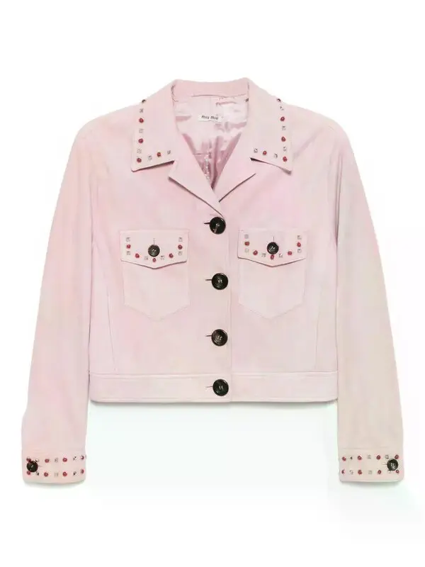 Miu Miu Studded Suede Jacket