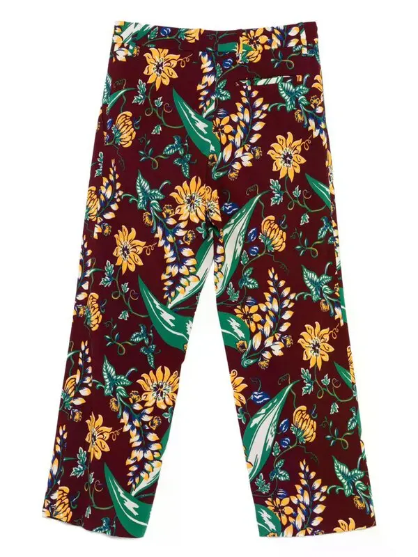 Prada 2000s Floral-print Trousers
