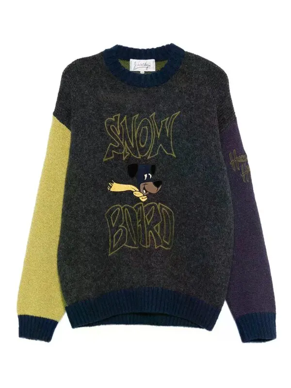 JC DE CASTELBAJAC 1980s Cartoon-embroidered Sweater