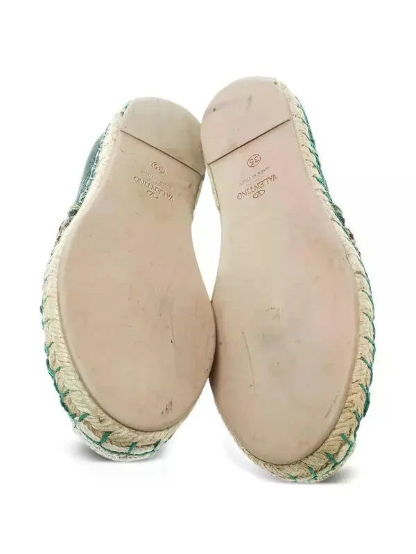 Valentino Garavani Leather Lace Espadrilles