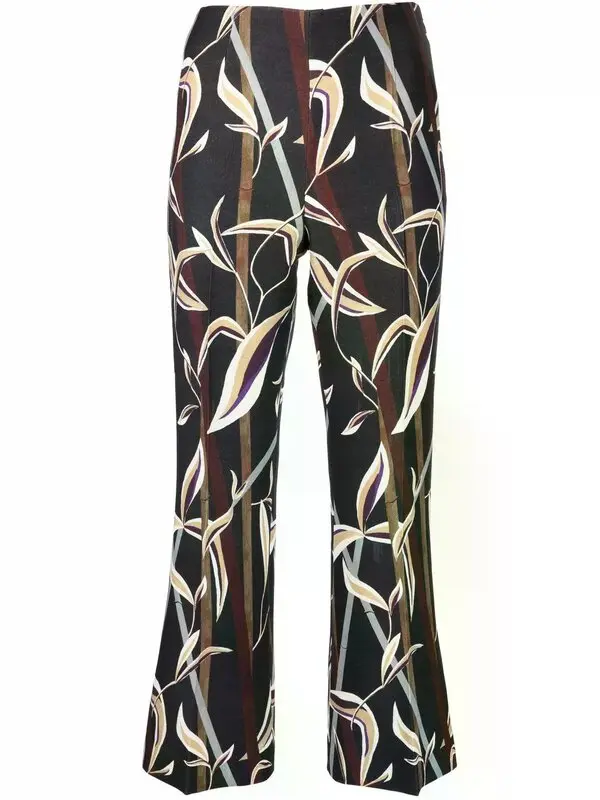 Dior 2000s Leaf Print Cropped Trousers