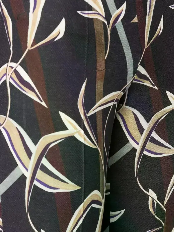 Dior 2000s Leaf Print Cropped Trousers