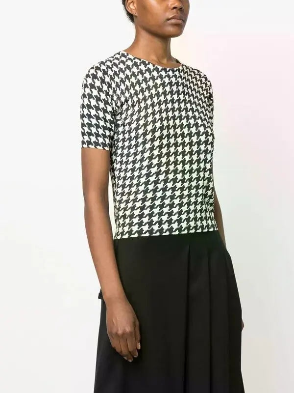 John Galliano 1990s Houndstooth Top