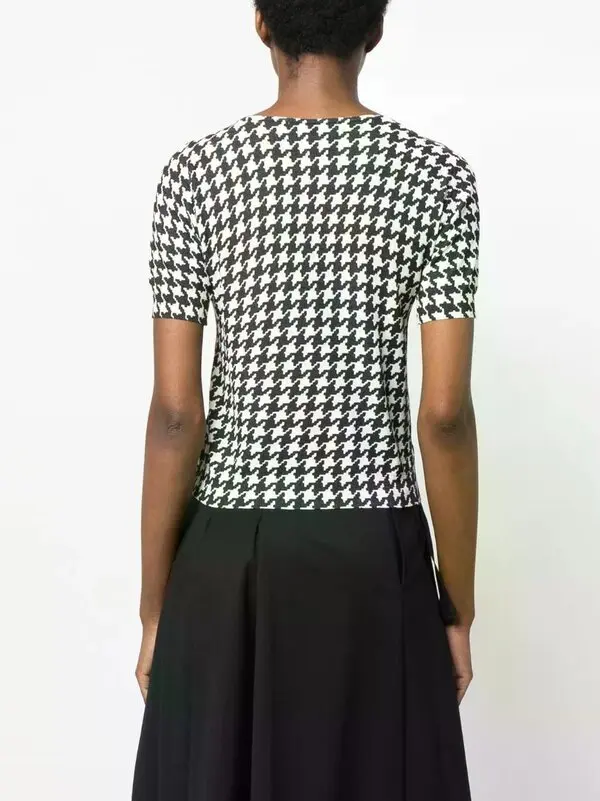 John Galliano 1990s Houndstooth Top