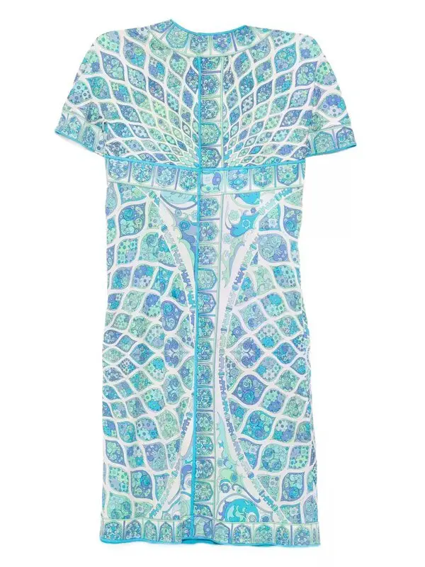 Emilio Pucci 1960s Geometric-pattern Silk Dress
