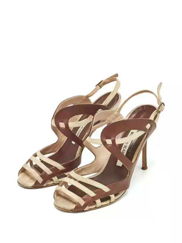 Manolo Blahnik 100mm Cut-out Strappy Sandals