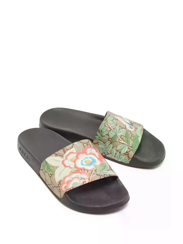 Gucci Blooms Supreme Mules - Neutrals
