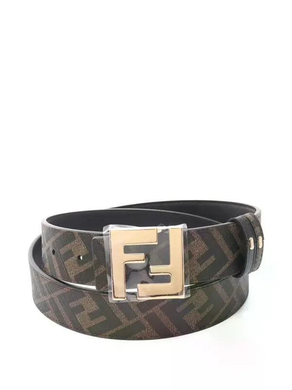 Fendi Ff-motif Leather Belt - Brown