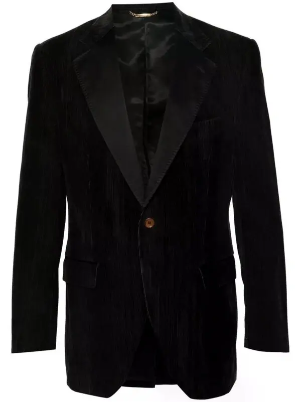 Dolce & Gabbana 2000s Notched Lapels Plush-effect Blazer