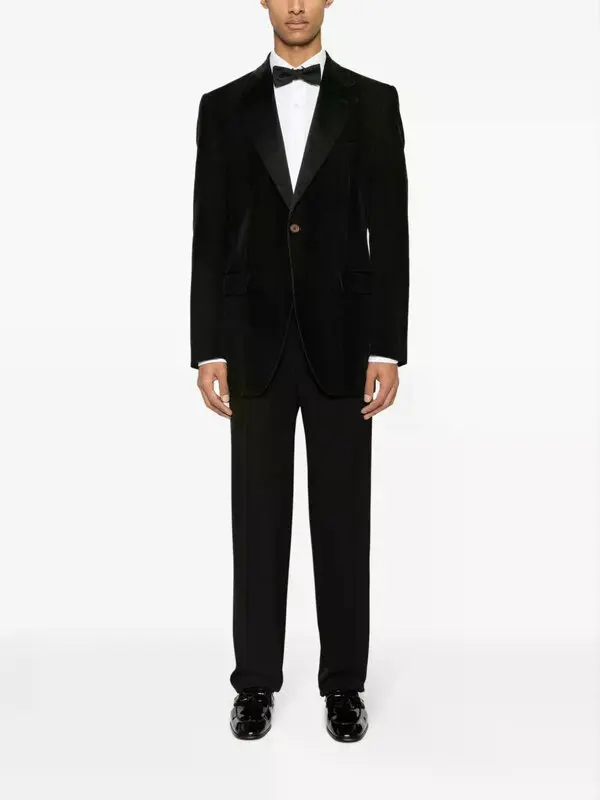 Dolce & Gabbana 2000s Notched Lapels Plush-effect Blazer