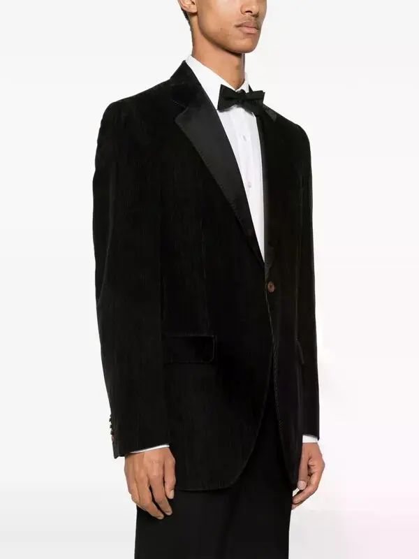 Dolce & Gabbana 2000s Notched Lapels Plush-effect Blazer