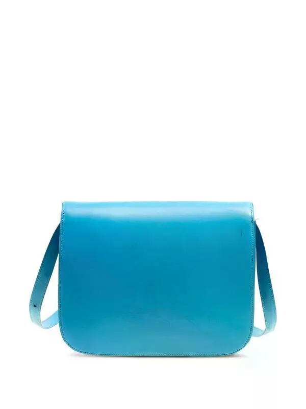 Celine Leather Flap Shoulder Bag - Blue