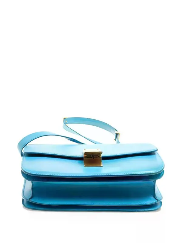 Celine Leather Flap Shoulder Bag - Blue