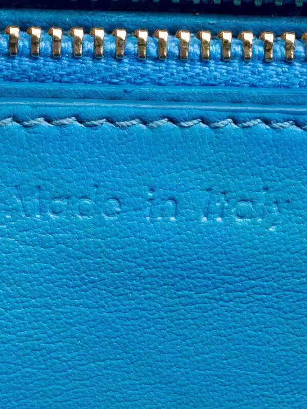 Celine Leather Flap Shoulder Bag - Blue