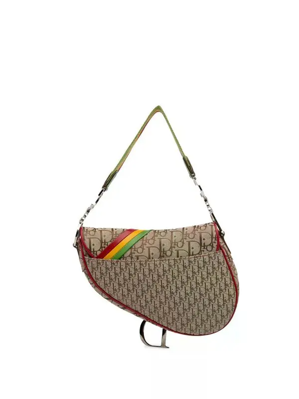 Dior 2004 Diorissimo Rasta Saddle Bag - Brown