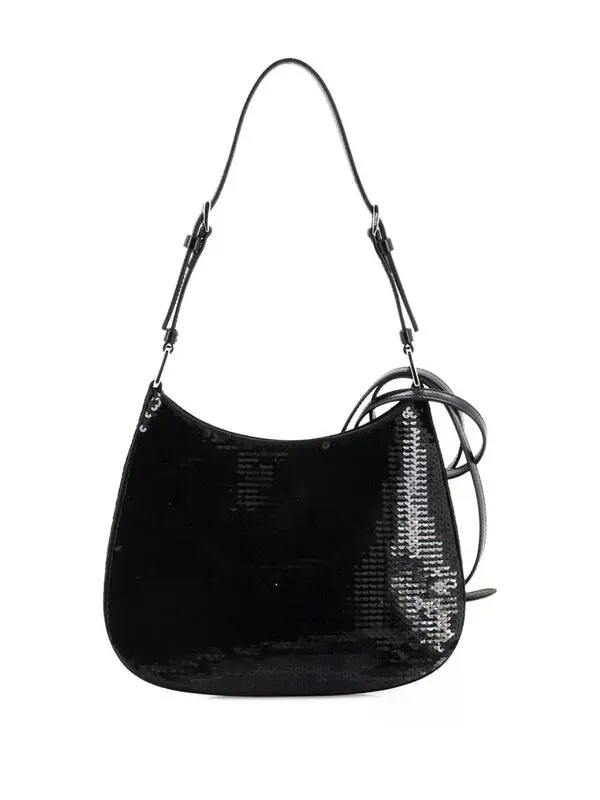 Prada Cleo Sequins Small Shoulder Bag - Black