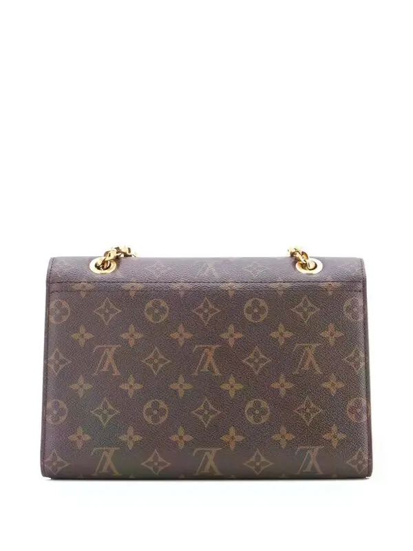 LOUIS VUITTON Victoire Handbag Monogram Canvas And Leather Shoulder Bag - Brown