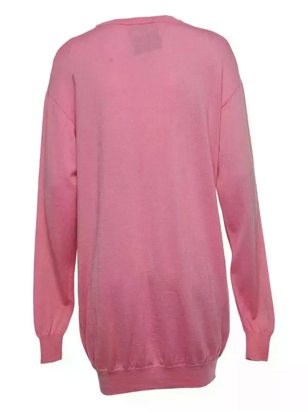 Moschino Cotton Dress With Pony Graphic - Pink