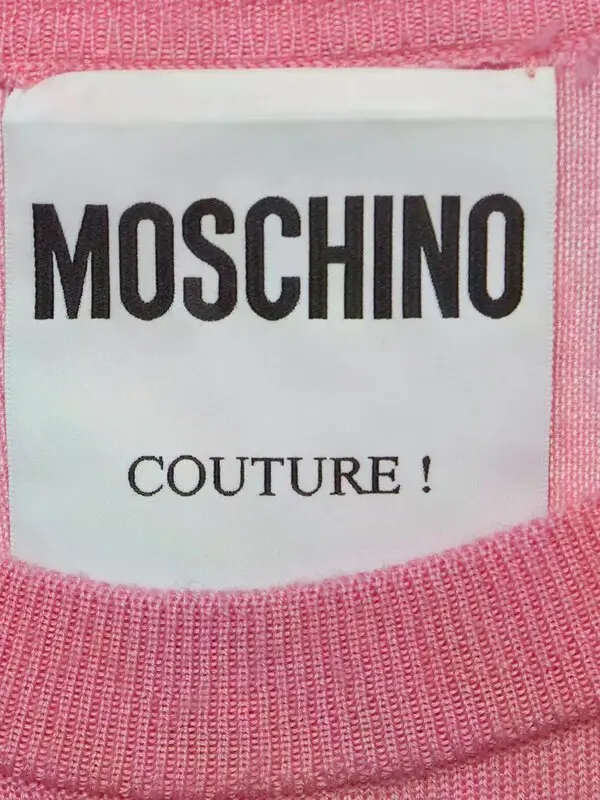 Moschino Cotton Dress With Pony Graphic - Pink