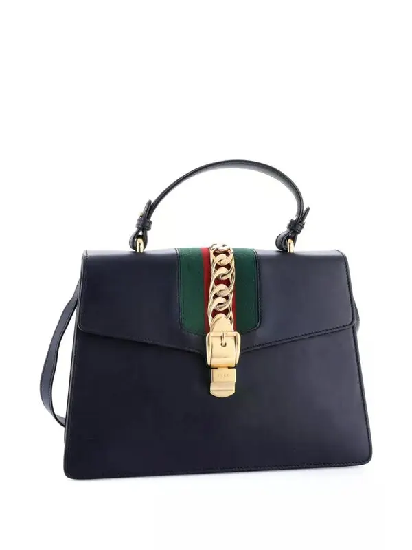 Gucci Sylvie Top Handle Satchel - Black