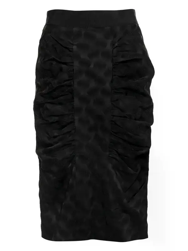 Dolce & Gabbana Draped Patterned Midi Skirt