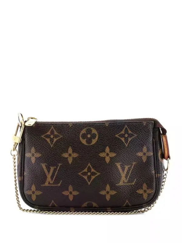 LOUIS VUITTON Pochette Accessoires Monogram Canvas Mini Clutch - Brown