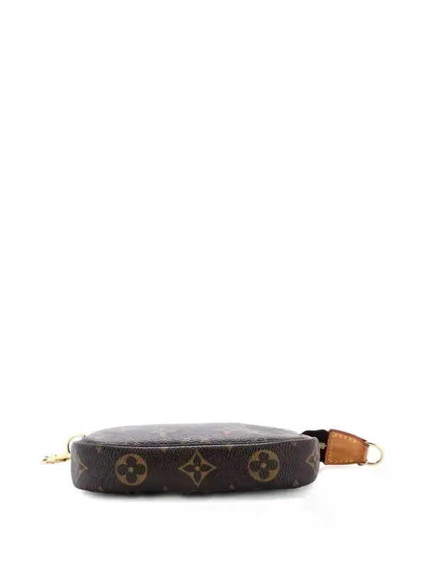 LOUIS VUITTON Pochette Accessoires Monogram Canvas Mini Clutch - Brown