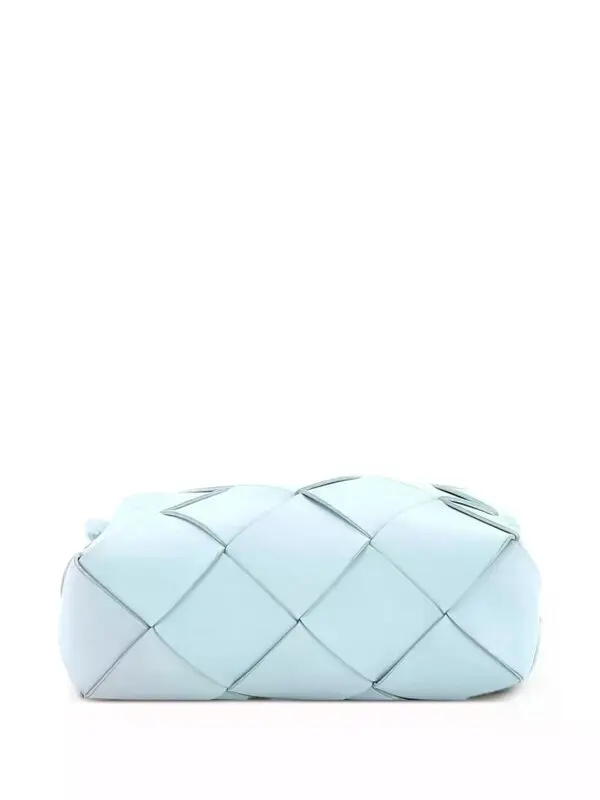 Bottega Veneta Cassette Camera Crossbody Bag Maxi Intrecciato Leather - Blue