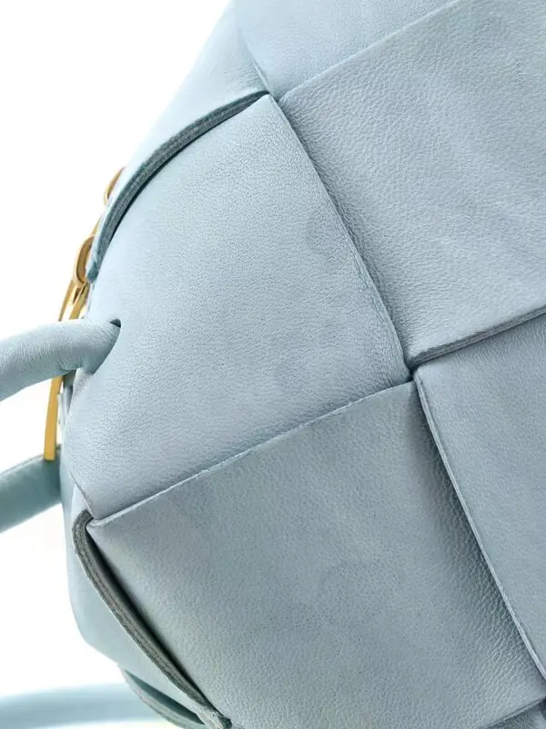 Bottega Veneta Cassette Camera Crossbody Bag Maxi Intrecciato Leather - Blue