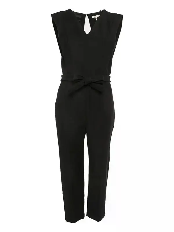Maje V-neck Bow Jumpsuit - Black