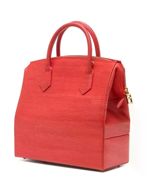 Fendi 90's Epi Leather Top Handle Crossbody Vanity Train Case