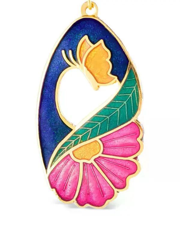 SUSAN CAPLAN 1980s Floral Embellishment Earrings