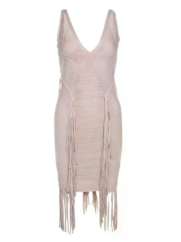 Herve Leger Bandage Fringe Mini Dress